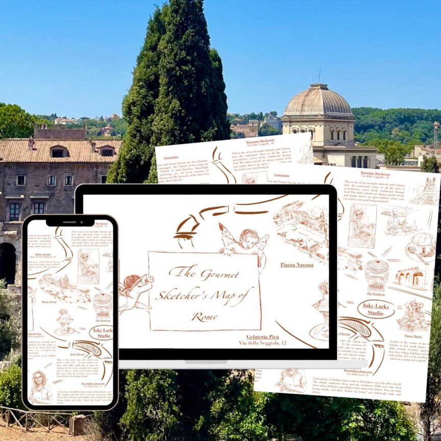 Your FREE Sketching Map of Rome - Inky Larks